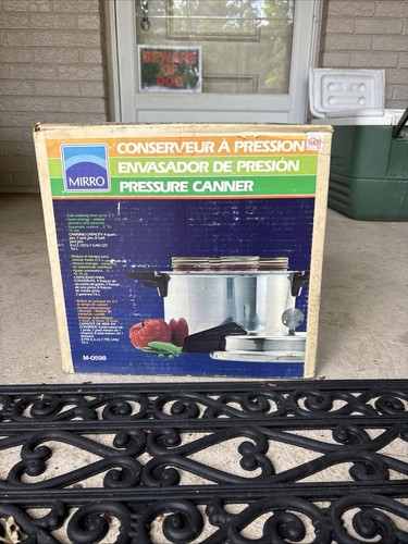 Mirro M-0512-12 qt Pressure Canner Cooker Aluminum Rack Jiggler Box and ...