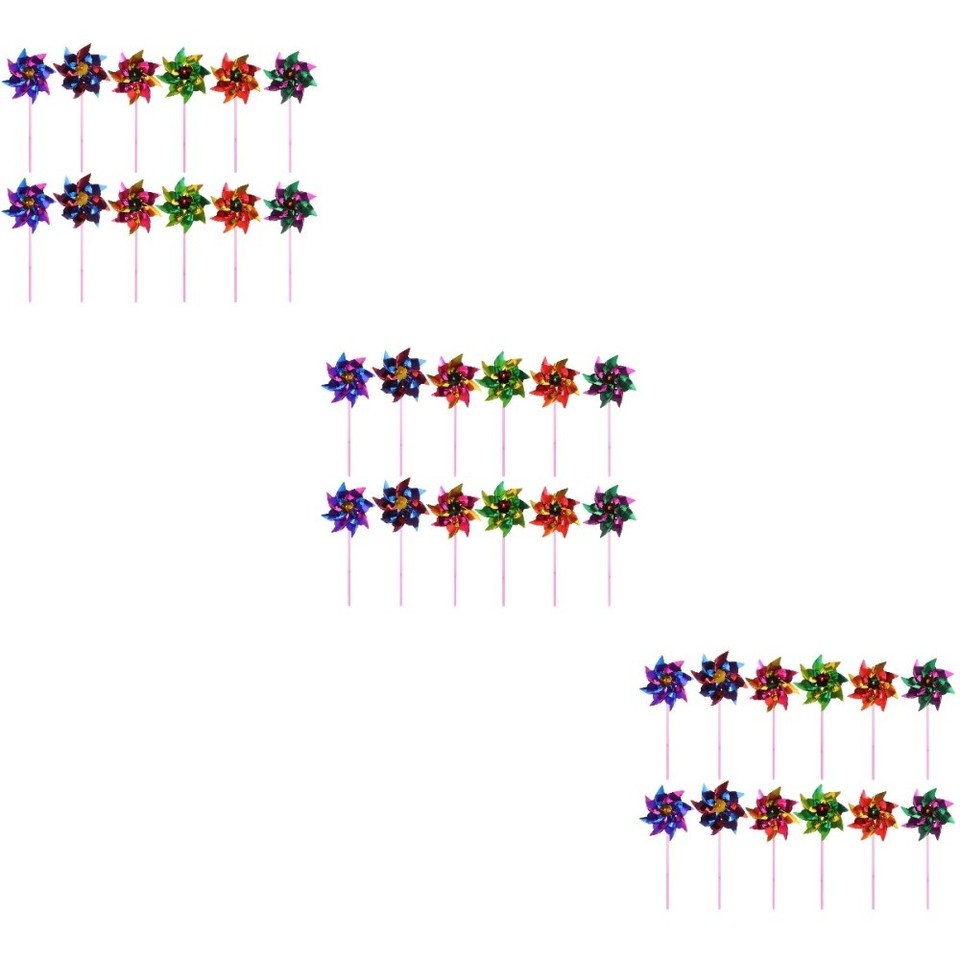 3 Pack Colorful Windmill Child Baby Pinwheel Decorations Toy Pinwheels ...