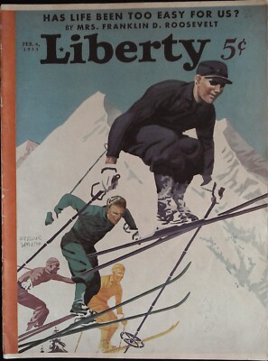 Liberty Magazine February 4, 1933 Arthur Smith Cover, Eleanor Roosevelt ...