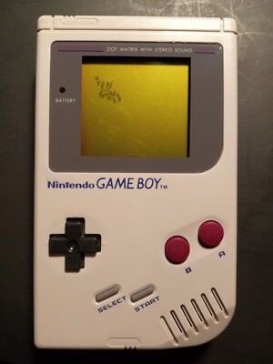 RESTORED CLEANED ORIGINAL NINTENDO GAME BOY SYSTEM DMG-01 GRAY CONSOLE ...