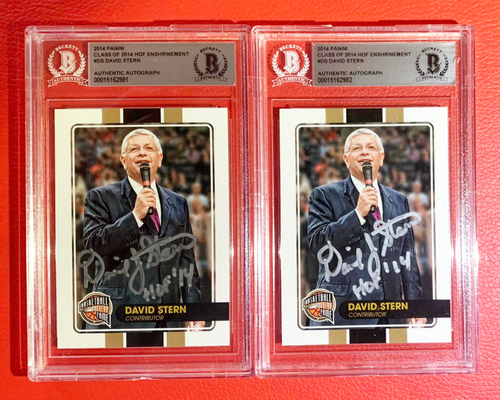 (1) DAVID STERN 2014 Panini HOF Autographed BAS Beckett HOF Rare ROOKIE ...