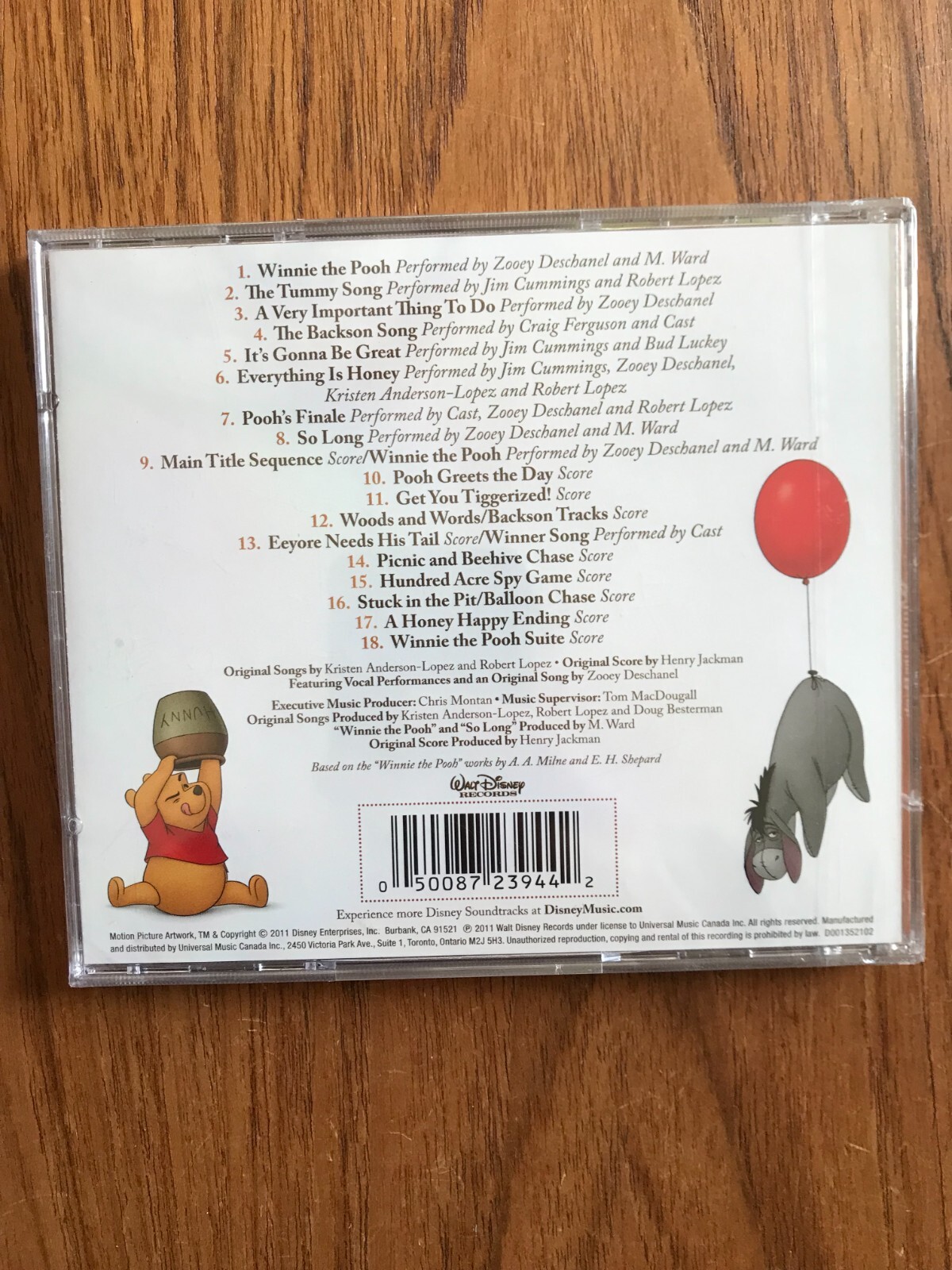 Winnie the Pooh Original Walt Disney Soundtrack CD Brand New Sealed ...