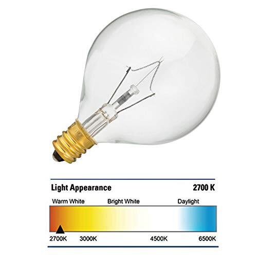 4 Pack 40 Watt G50 Light Bulbs for Full-Size Scentsy Warmers,G16.5 ...