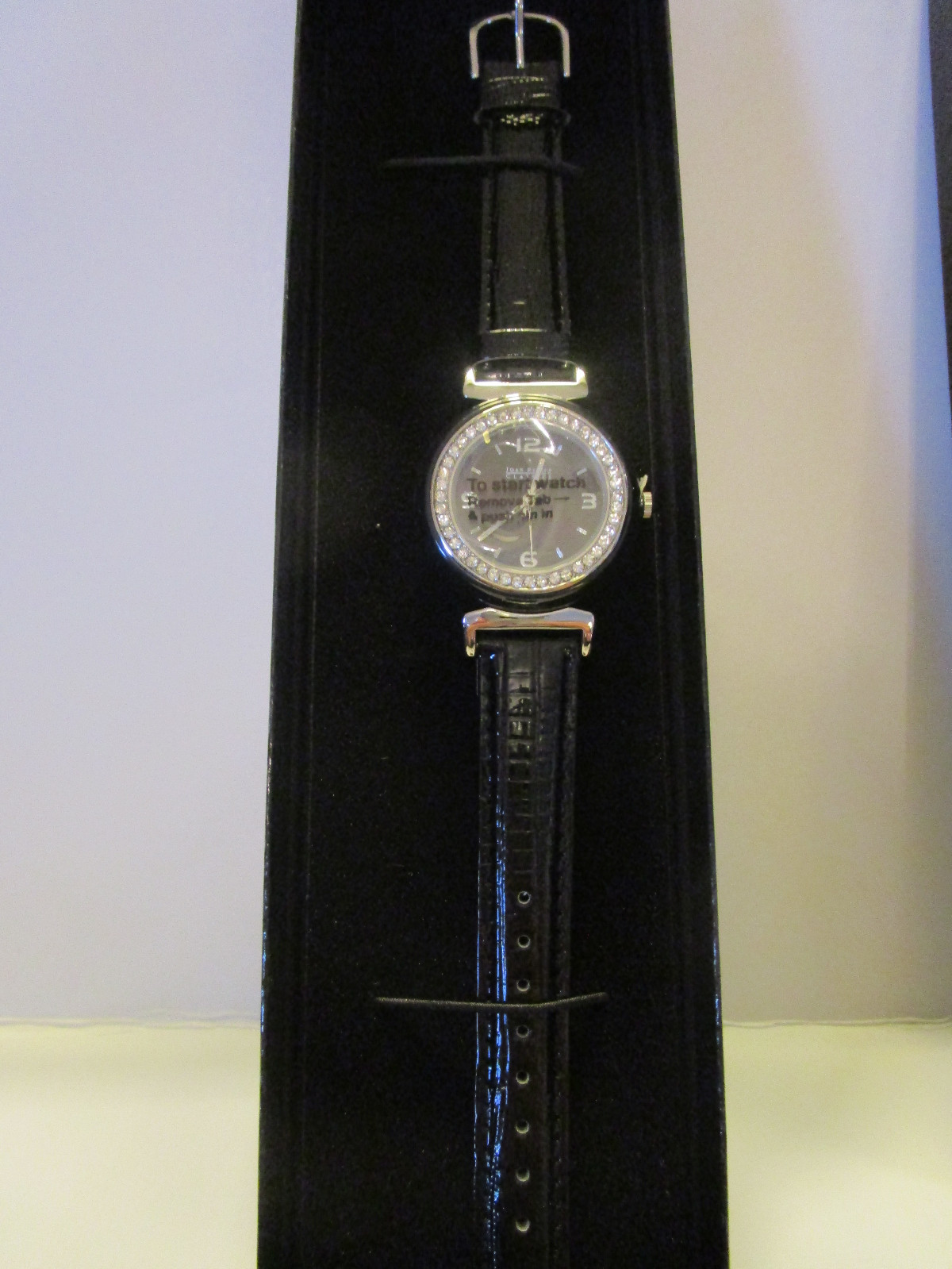 Joan Rivers Classic Collection Lap of Luxury Bezel Leather Strap Watch ...