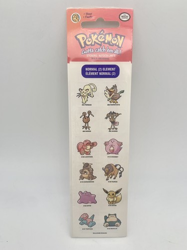 1999 Vintage Pokemon - Stickers / Autocollants - New Sealed Pack ...