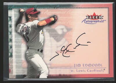 2000 FLEER AUTOGRAPHICS JIM EDMONDS ON CARD AUTOGRAPH AUTO CARDINALS | eBay