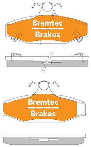 Bremtec Trade Line VN VP VR VS COMMODORE CALAIS S SS REAR BRAKE PADS ...