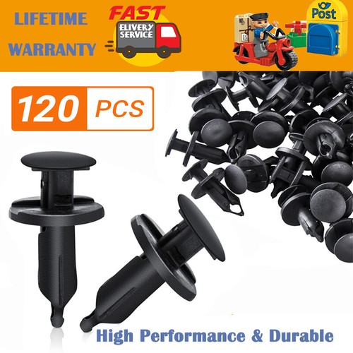 120pcs 8mm Plastic Car Screw Scrivet Clips Interior Trim Panel Clips ...