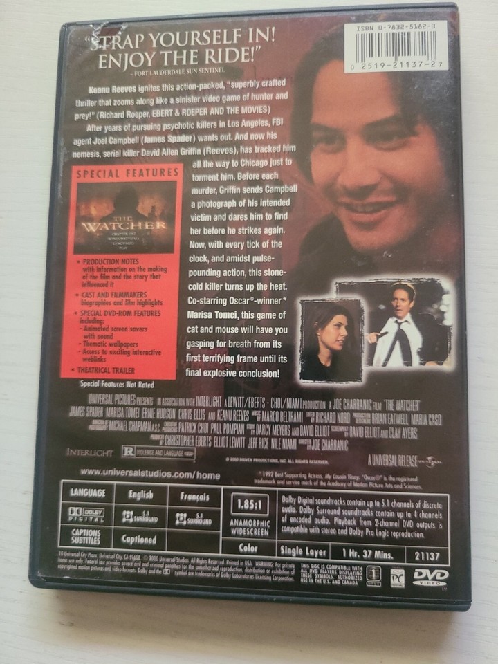 The Watcher (DVD, 2001) James Spader 25192113727 | eBay