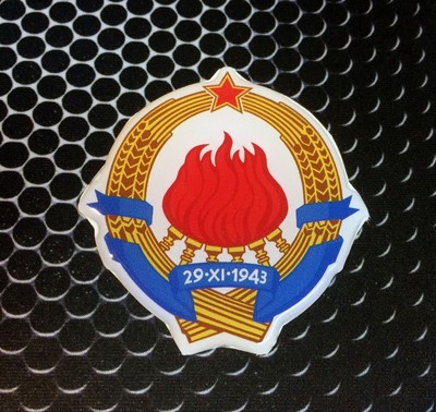 Yugoslavia SFRJ crest Flag Proud Domed Decal Car Emblem 3D 2.5" Srbija ...