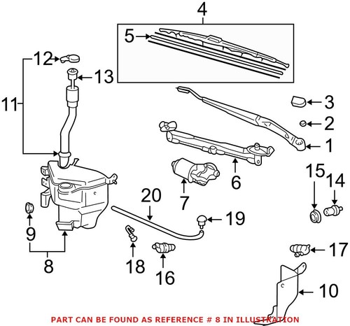 Genuine OEM Washer Fluid Reservoir for Toyota 4Runner 2003-2009 | eBay