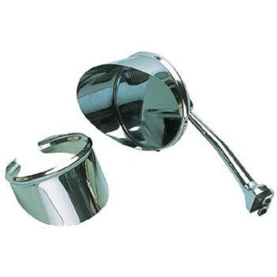 PEEP MIRROR VISOR STAINLESS STEEL FINISH FITS 4 INCH PEEP MIRROR 2PC | eBay