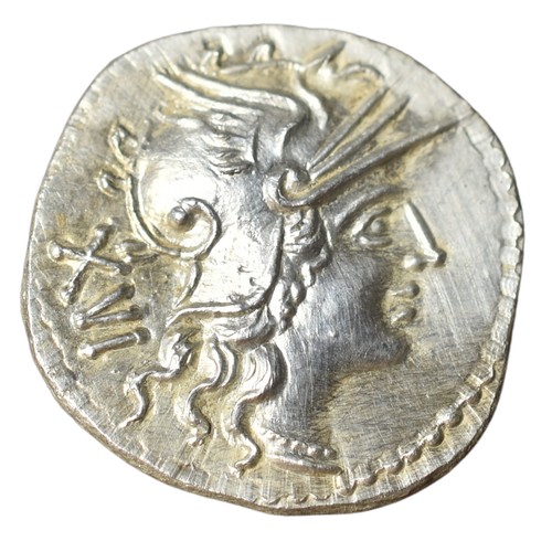 L. Atilius Nomentanus Hand-Struck Rare AR Denarius Roman Republic 141 ...