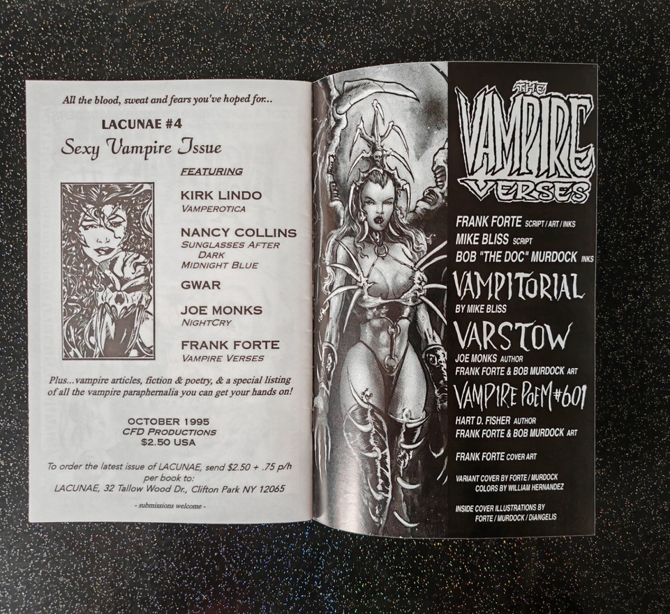 The Vampire Verses #1 Horror Comic Mature Adult Only 1995 Awesome Art ...