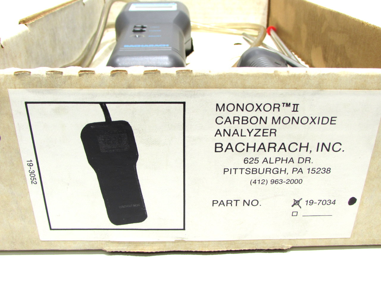Bacharach 19-7034 / 19-7039 Monoxor II Electronic Gas Analyzer for sale ...