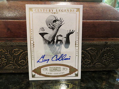 National Treasures Century Legends Autograph Browns Gary Collins 2/6 ...