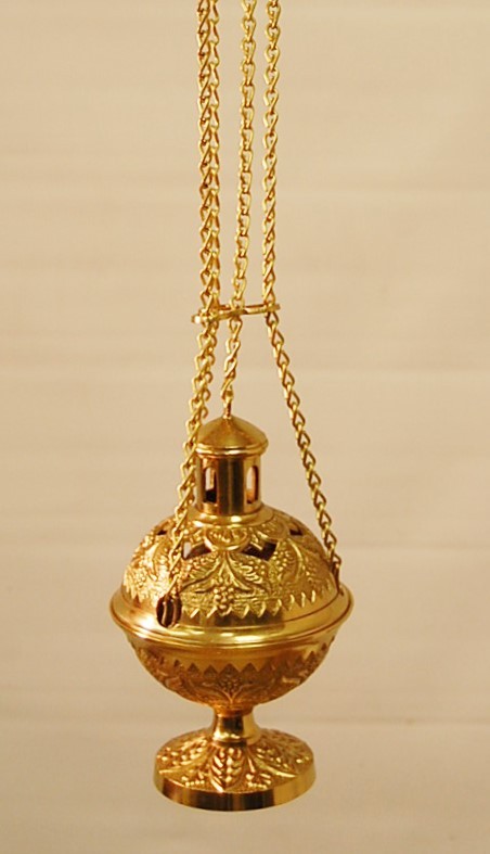 6 3/4" TRIPLE CHAIN CHURCH CENSER / THURIBLE - #134 (CHURCH, RELIGIOUS ...