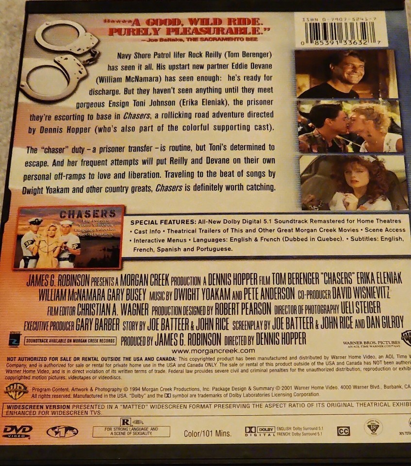 Chasers DVD Tom barringer Rare oop 85391336327 | eBay