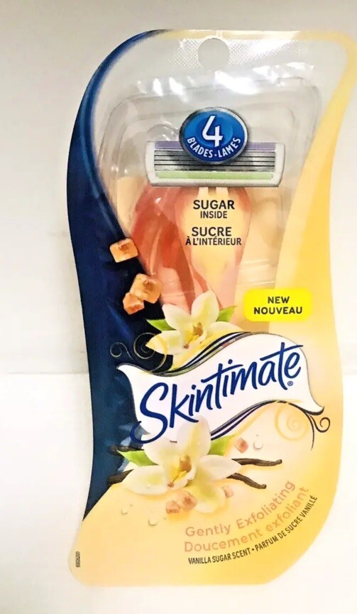Schick Skintimate Disposable Razors Exfoliating Vanilla Sugar , 3count ...