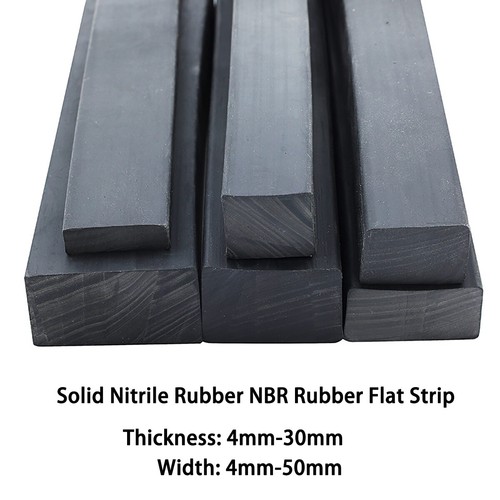 Solid Black Nitrile NBR Rubber Strip - Various Lengths, Widths And ...
