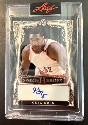 2025 Leaf Sports Heroes Greg Oden Autographed /30 #BA-GO1 Trail Blazers ...