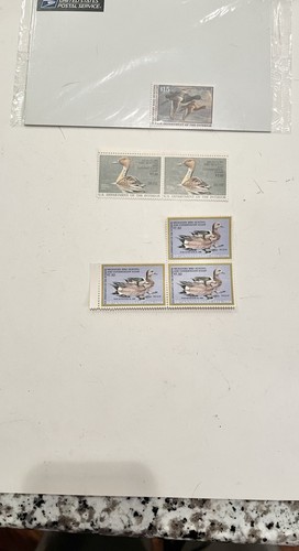 Lot Of 6 Federal Migratory Bird Hunting and Conservation Stamp, Desc ...
