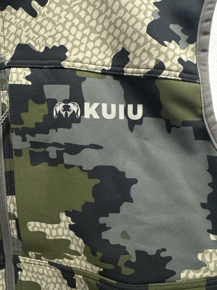 Kuiu Guide Pro Vest Men’s XL Verde Camo Camouflage Water Wind Resistant ...