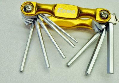 8 pc Pocket Allen Hex Folding Wrench Set 7/32 3/16 5/32 9/64 1/8 7/64 3 ...