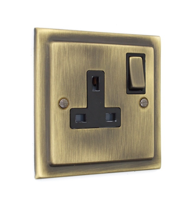 Victorian Stepped Edge Antique Vintage Retro Brass Sockets & Switches ...