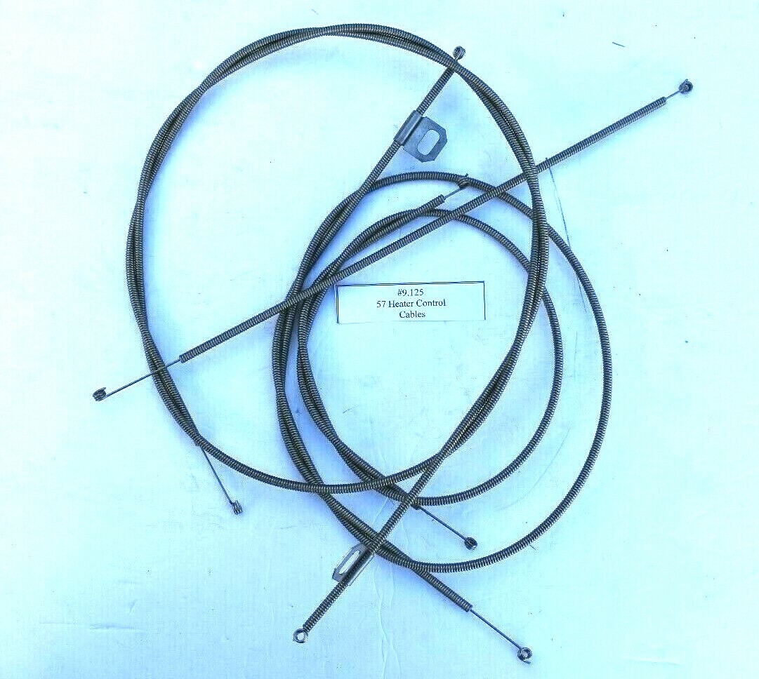 1957 Chevy Stainless Steel Heater Control Cables USA Made Belair & All ...