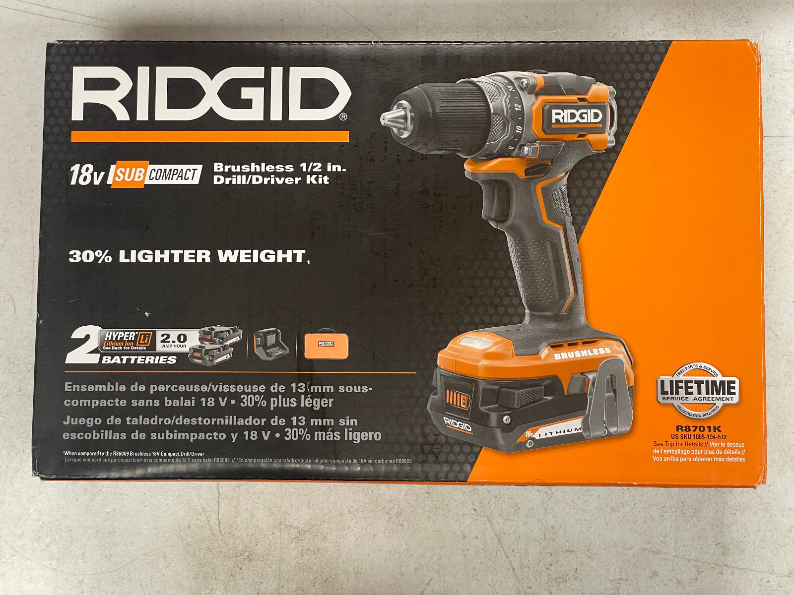 RIDGID+R8701K+18V+Cordless+Drill+Kit for sale online | eBay