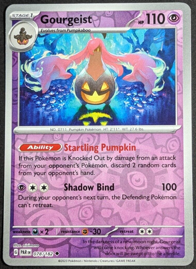 Gourgeist Reverse Holo NM 078/182 Paradox Rift Pokemon Card | eBay