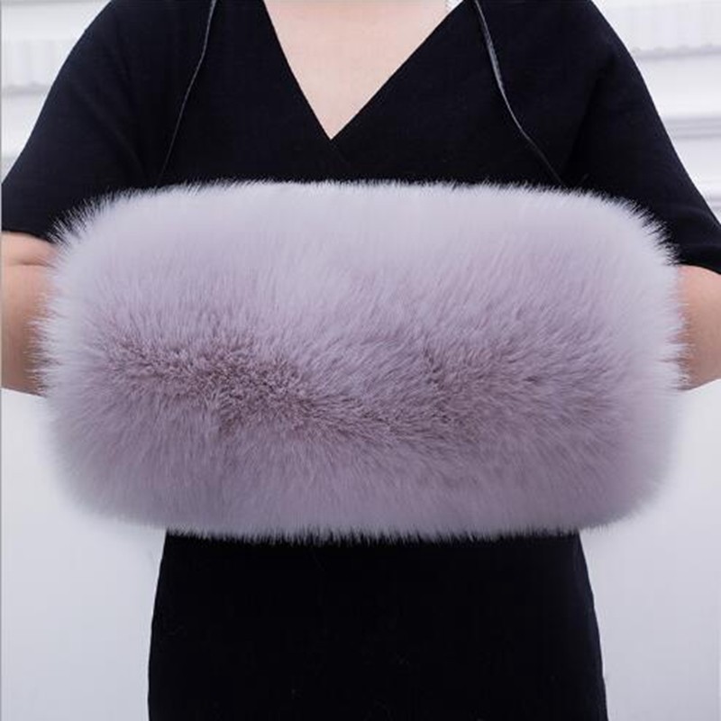 Women Hand Muff Fluffy Faux Fur Winter Wedding Bridal Gloves Warmer ...