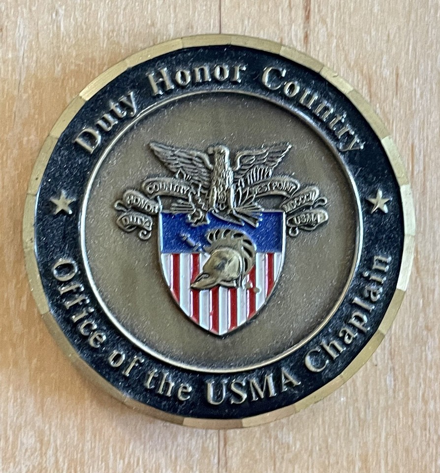 USMA Chaplain / West Point Military Academy Challenge Coin / pro deo et ...