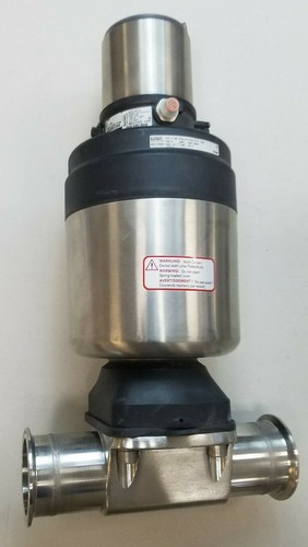 Burkert 2103 Series 2 1/2 Tri Clamp Valve, w/8694 Positioner, w/8802 ...