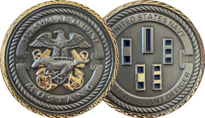U. S. NAVY CHIEF WARRANT OFFICER CHALLENGE COIN ~ CW1-CWO5 ~ SURSUM AB ...