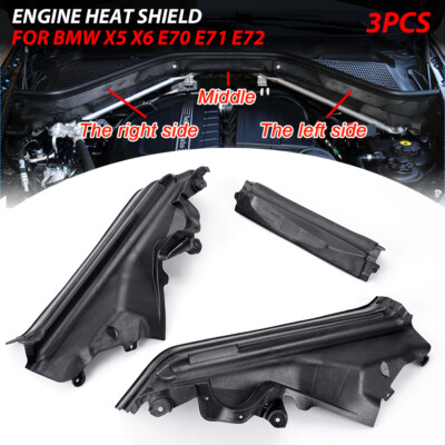 3pcs Engine Upper Cover Compartment Partition Panel For BMW X5 X6 E70 ...