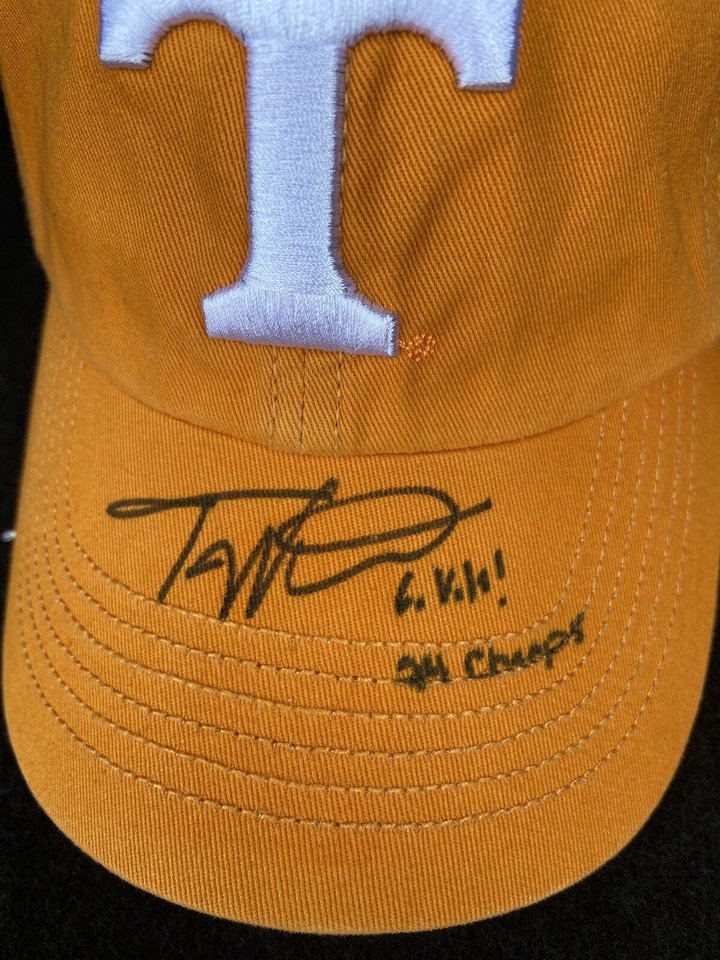 TONY VITELLO AUTOGRAPHED SIGNED TENNESSEE VOLS FITTED HAT CAP GO VOLS ...