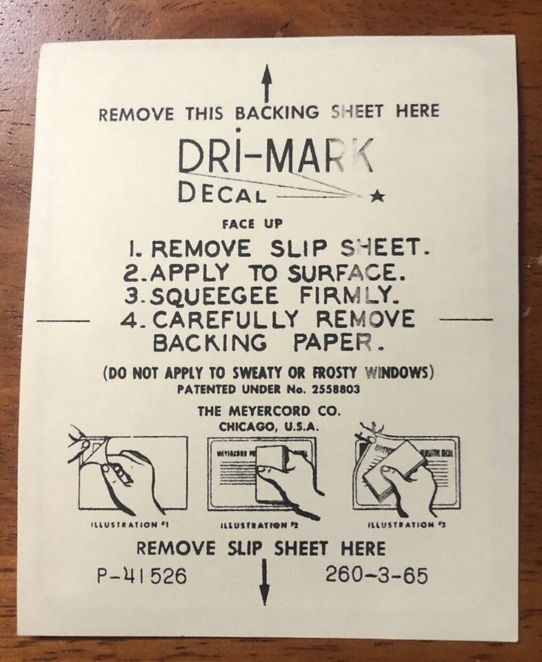 BEYOND RARE NOS 1965 Oakland A's Decal Charlie O The Mule Dri-Mark ...