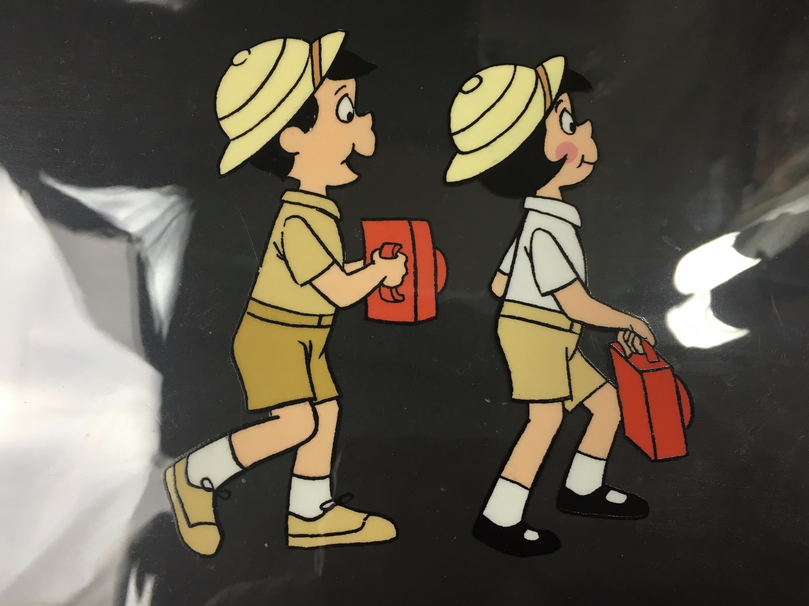 Cheerios Kid & Sue Lot (2) 1973 Rare Production Cel Animation Bill ...