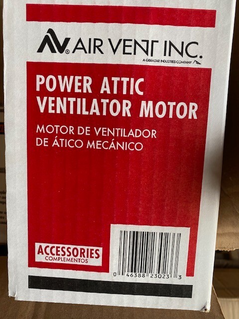 AIR VENT INC 120V 5.0 Diameter Steel Gable Vent Exhaust Fan Motor 1/2” Shaft 46388230233| eBay