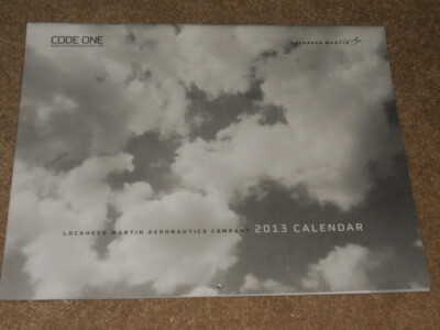 2013 Lockheed Martin CODE ONE Calendar With Cool Plane Photos Great | eBay