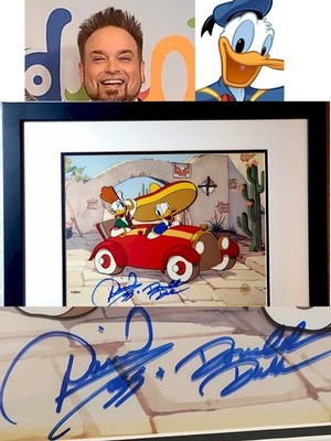 Donald Duck Cel 13 x 16 NEW Frame Signed Voice Disney hand painted COA ...
