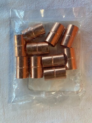 Streamline W01022P10L 1/2" Copper Coupling w/Stop, 10 Pack | eBay