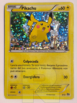 Pikachu ® McDonald's Promo 6/12 ® 2016 ® Promo Holo Foil ® Italiano ...