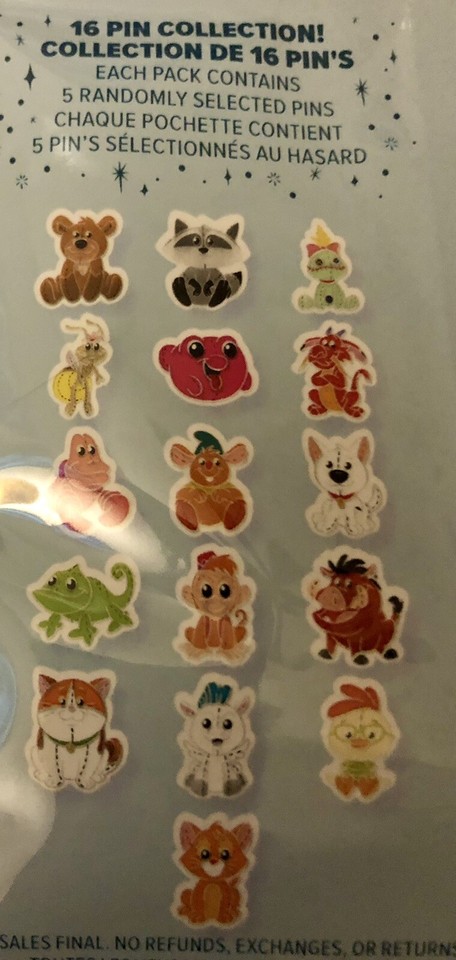 Disney Parks 2024 PIXIE PLUSH B Mystery Bag Side Kicks Sealed 5 pins | eBay