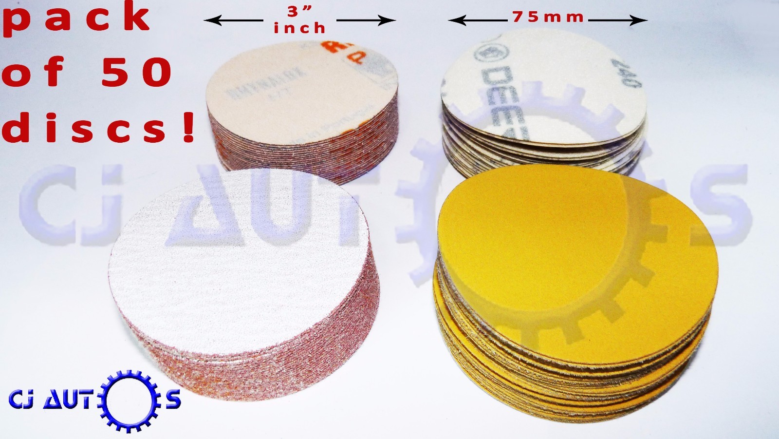 75mm Mini Sander 3 Inch Air DA ABRASIVE SANDING SAND PAPER DISCS P800 ...