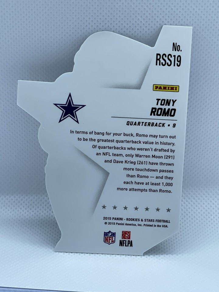 2015 Panini Rookies & Stars Tony Romo Gold Foil Star Die-Cut #/25 ...