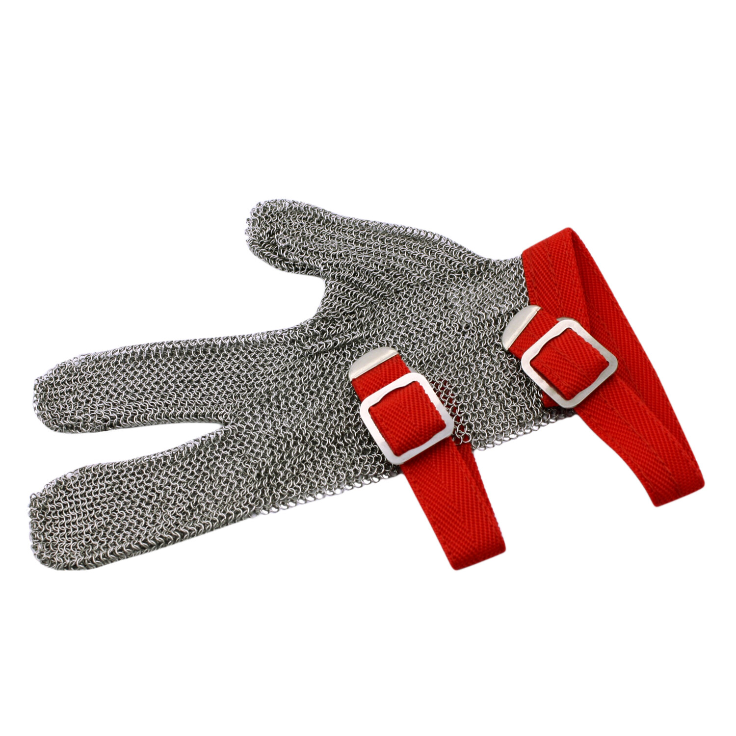 Universal 3-Finger Chain Mail Protective Glove - Reversible W/ Textile ...