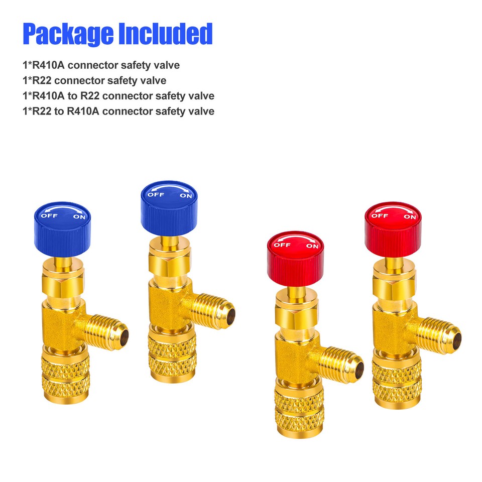 4pcs Liquid Safety Valve, R410A R22 Air Conditioning Refrigerant ...